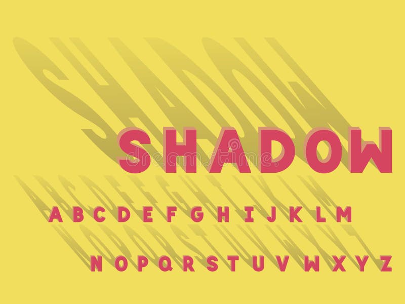 Shadow Bold Font. Vector Alphabet Stock Vector - Illustration of ...