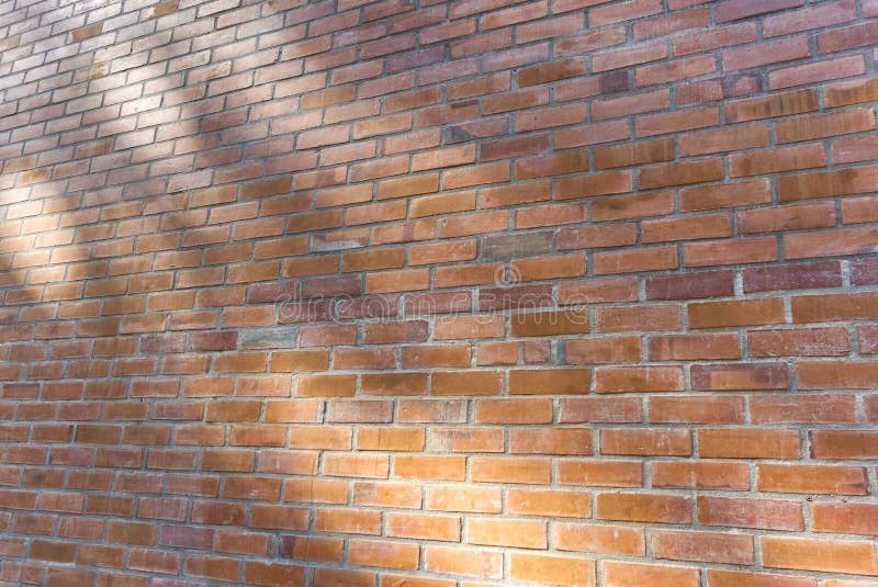 Perspective View of Brick Wall with Shadow Stock Photo - Image of brick ...