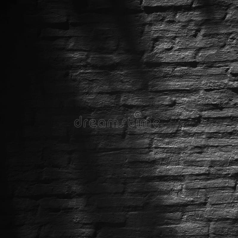 Shadow on a Brick Wall. White Black Grunge Surface. Rough Texture ...