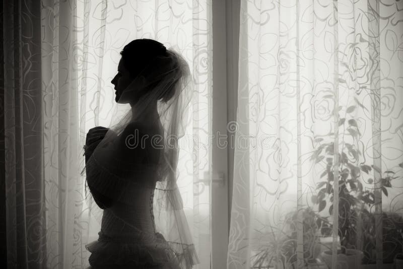 Shadow of the bride stock image. Image of holding, blinds - 13518389