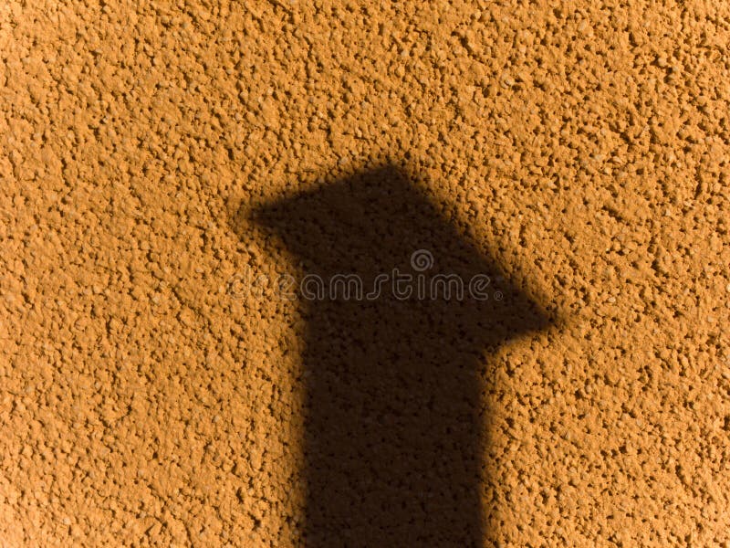 A Shadow of a Building is Cast on a Wall Stock Image - Image of chimney ...