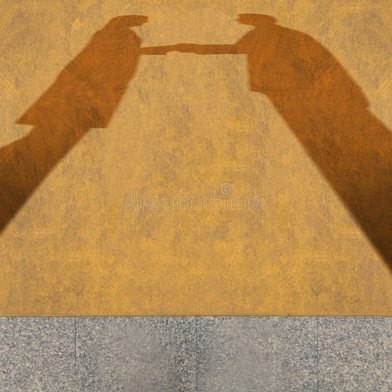 Shadow of Business Handshake Stock Illustration - Illustration of ...