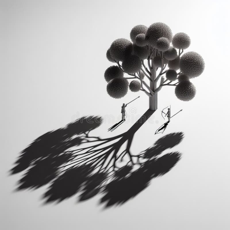 Shadow Cast the Act of Projecting a Shadow Onto a Surface Orob Stock ...