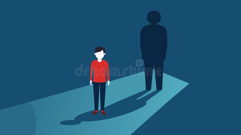 Shadow Cast a Person Standing Confidently with a Large Shadow of a ...