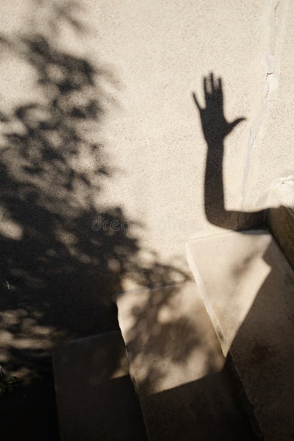 Shadow Cast on a Textured Surface Under Natural Light in an Outdoor ...