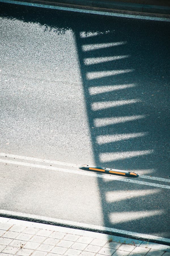 Shadow over road stock photo. Image of design, lines - 124031686