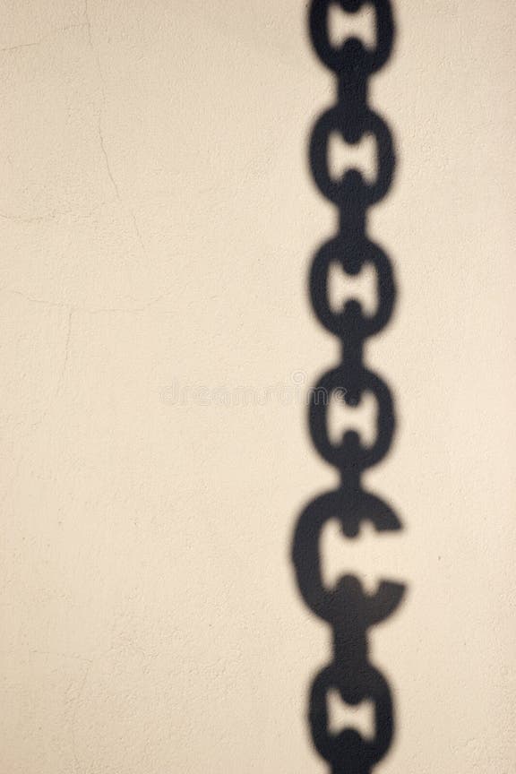 Shadow of Chain with Broken Link Stock Image - Image of chain, weak ...