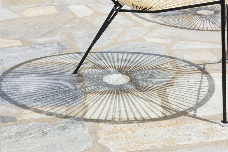 Shadow of a Chair on the Ground in Sunlight Stock Image - Image of ...