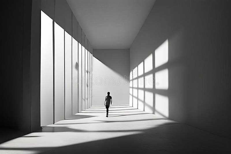 A Shadow that Changes Perspective Based on Viewer Angle Creating Stock ...