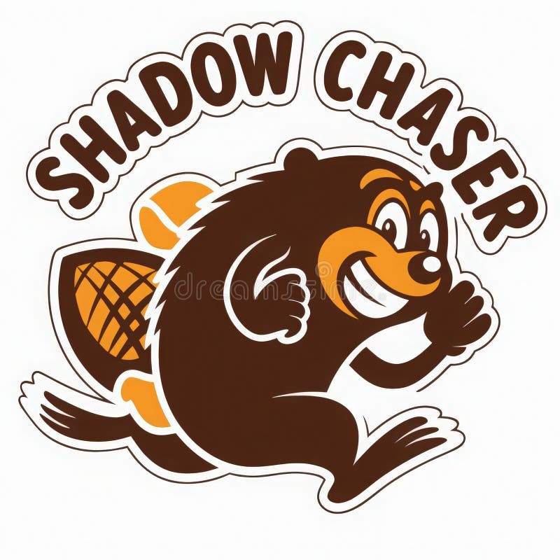 Shadow Chaser Logo with Animated Groundhog and Net Stock Illustration ...