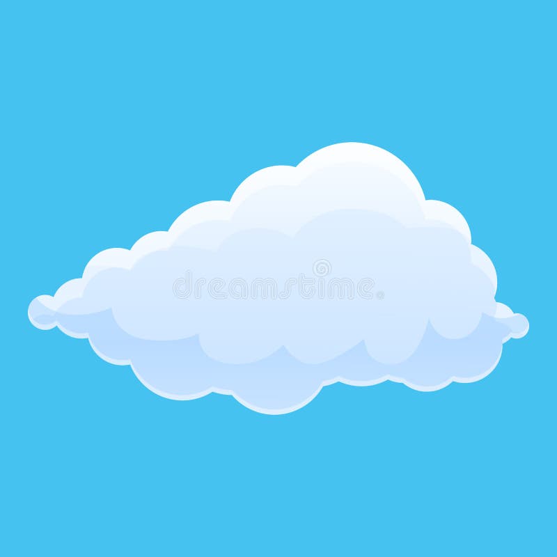 Shadow Cloud Icon, Cartoon Style Stock Vector - Illustration of shadow ...