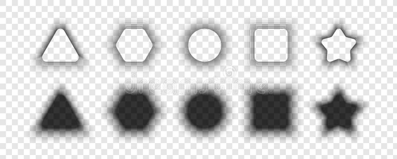 Shadow Collection. Realistic Shadow with Soft Edges Different Shapes ...