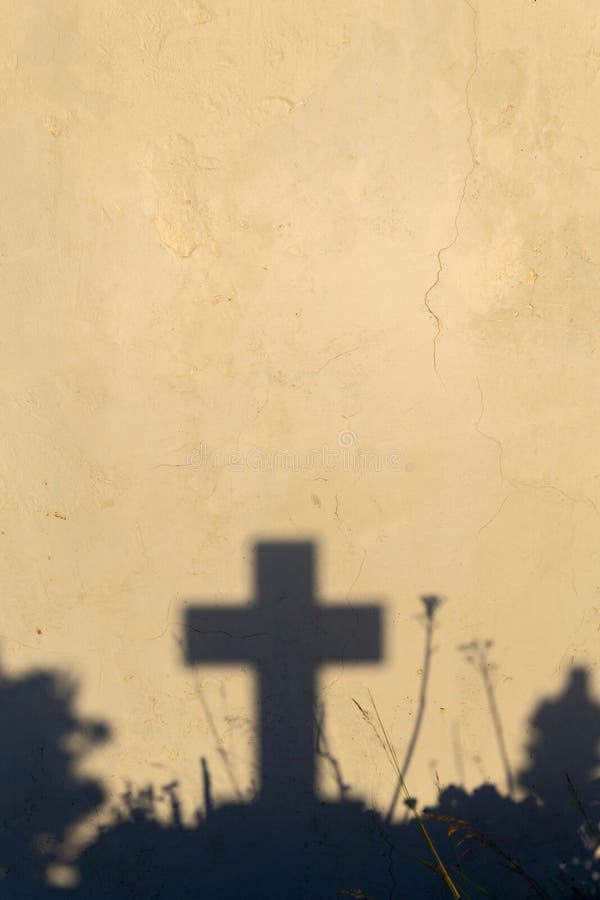 Shadow of a Cross on a Grave in a Greek Cemetery at Dawn Stock Photo ...