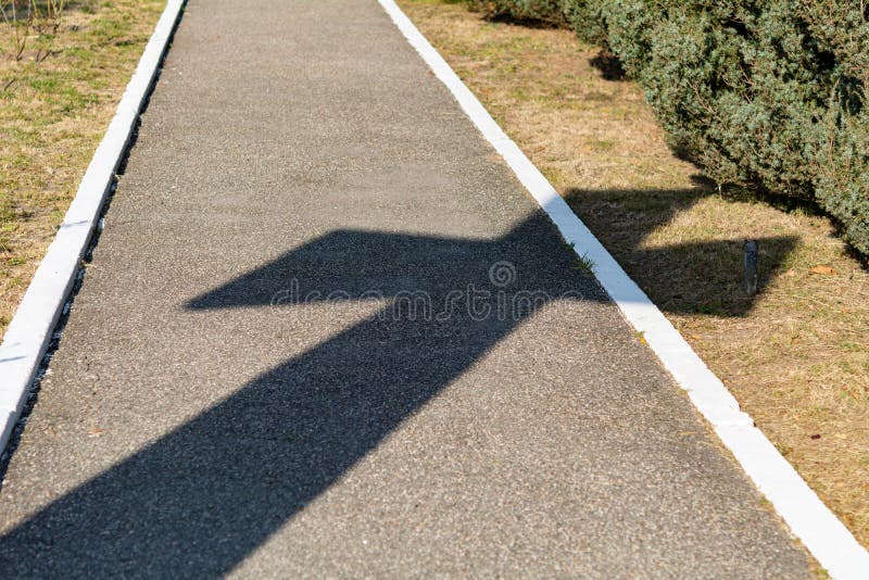 The Shadow of the Cross on the Pavement Stock Image - Image of church ...