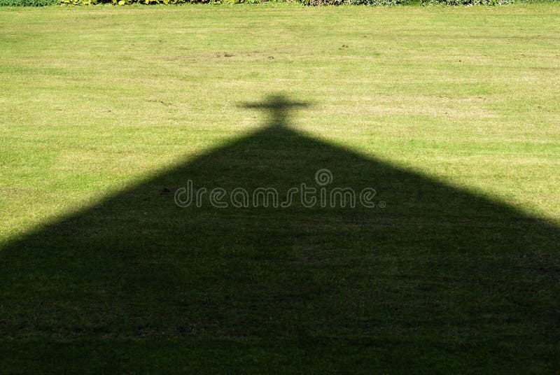 Shadow of a cross-shape stock image. Image of building - 16989519
