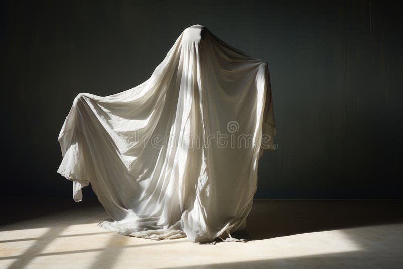 Shadow of a Crumpled Cloth Appearing Like a Ghost Stock Image - Image ...