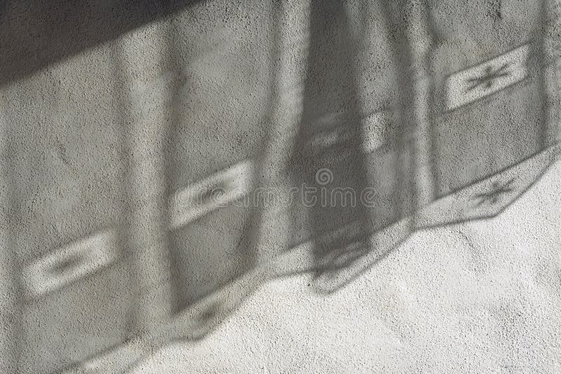 The Shadow of a Curtain Projected on a Wall. Stock Photo - Image of ...