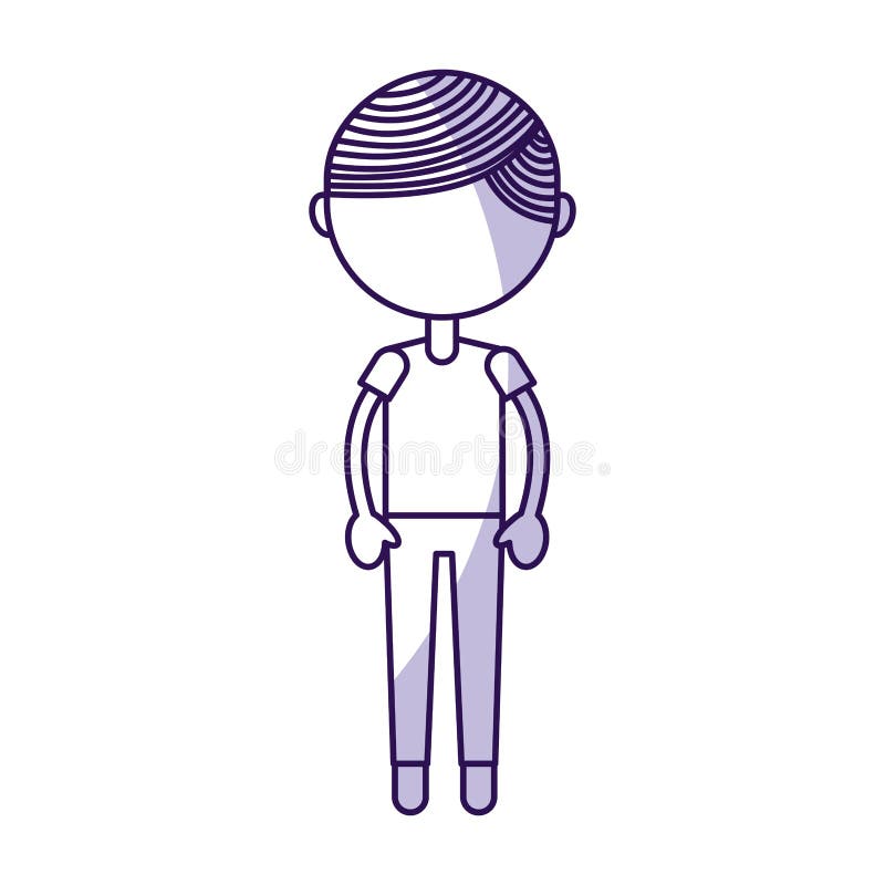 Shadow cute boy cartoon stock vector. Illustration of born - 93594968