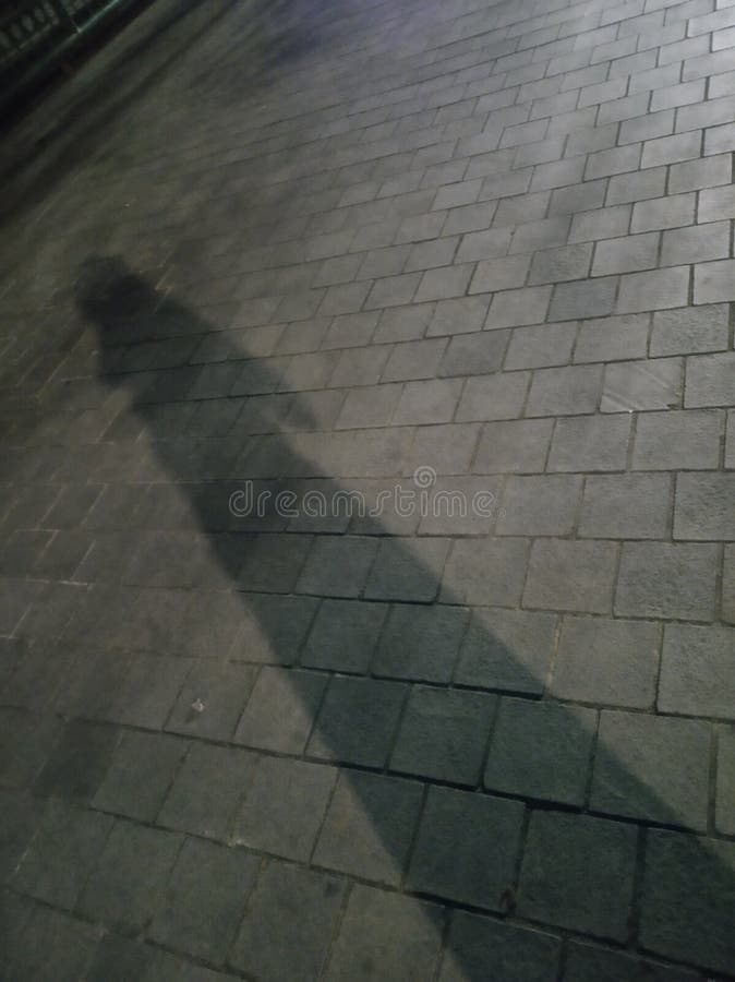 A Shadow in the Dark of a Quiet and Lonely Night Stock Photo - Image of ...