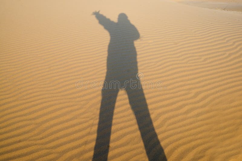 Shadow on the desert stock image. Image of lifeless, dune - 7132909
