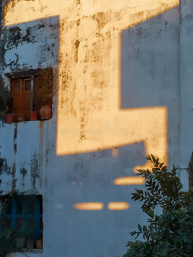 Shadow design on building stock photo. Image of light - 135706782