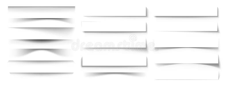 Shadow Divider. Realistic Paper Banner Shadow Effect, Banner Poster ...