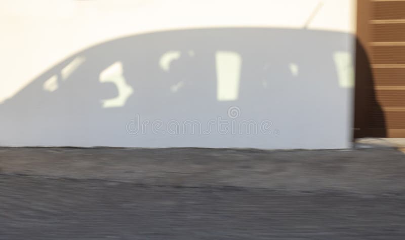 Shadow from a Driving Car on the Wall, Abstraction, Horizontal Stock ...