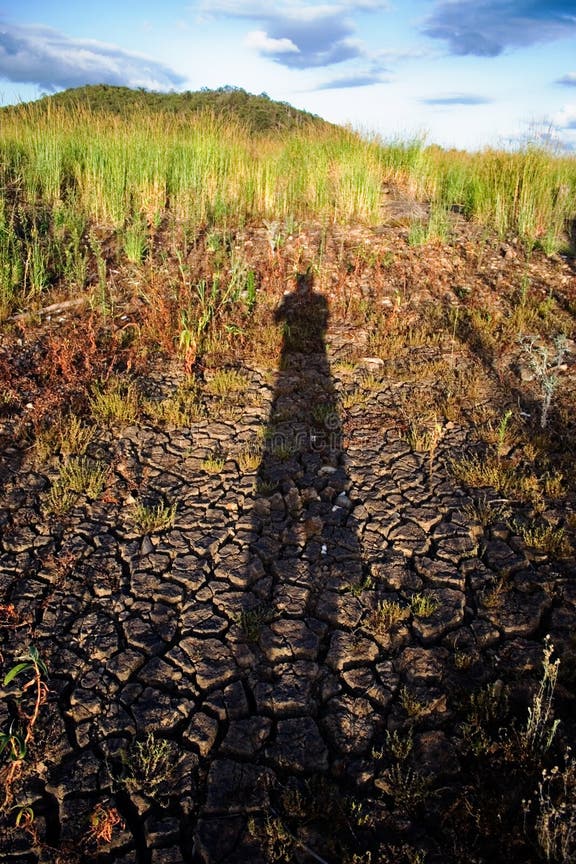 Shadow in Drought stock photo. Image of drought, cracked - 4968152