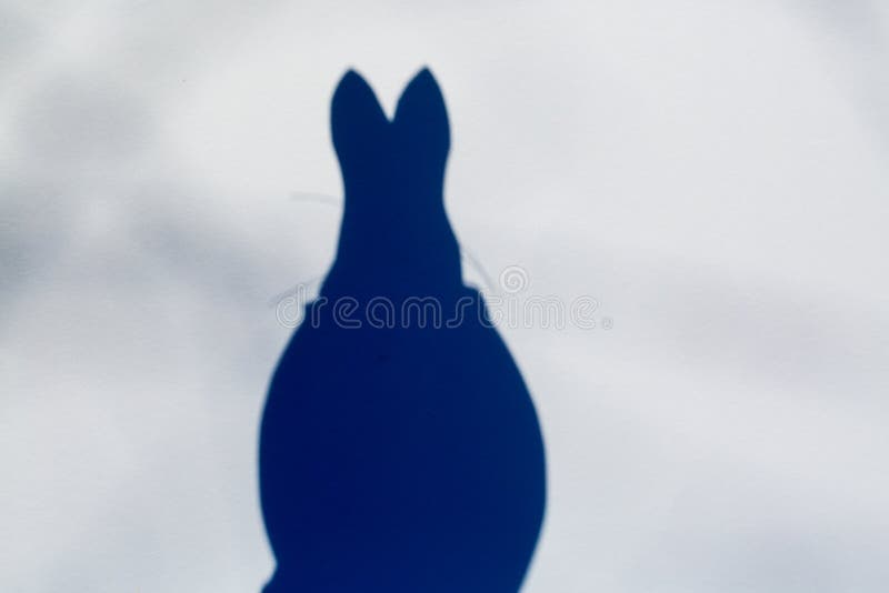 Shadow from a Easter Bunny, Background Stock Photo - Image of ...