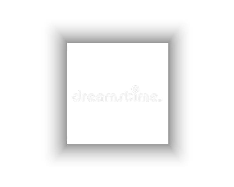 Shadow Effect of Square Packing Box or Picture. Soft Blurry Rectangular ...