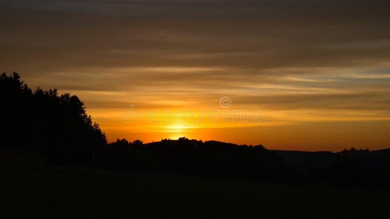 Shadow Evil Dark Sunset Landscape, Stock Image - Image of brand, light ...
