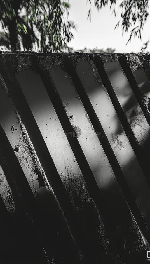 The Shadow of a Face on a Striped Wall., an Enigmatic Portrait Created ...