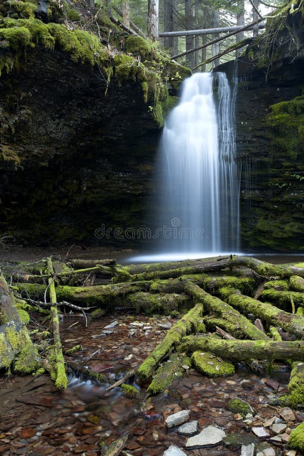 Shadow falls in Idaho. stock photo. Image of falls, green - 16623080