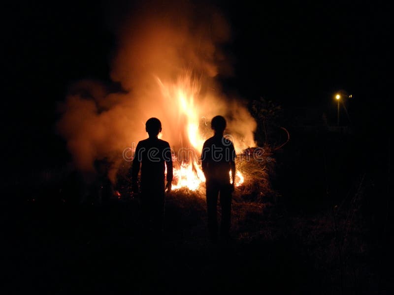 Shadow on fire stock image. Image of front, siluette - 42278037