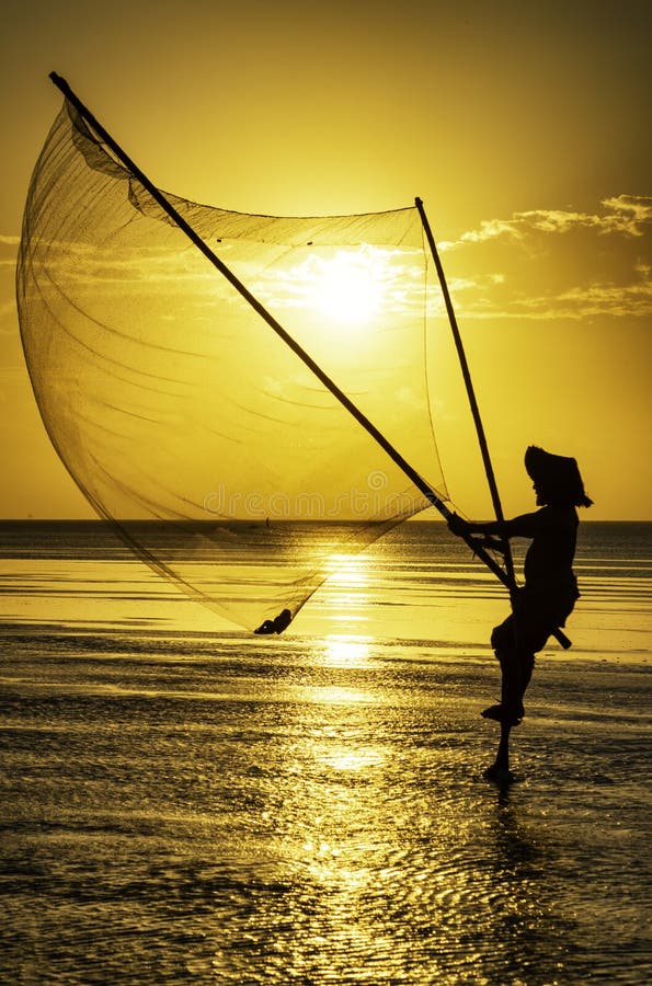 Shadow Fishermen in the Early Morning Editorial Image - Image of ...