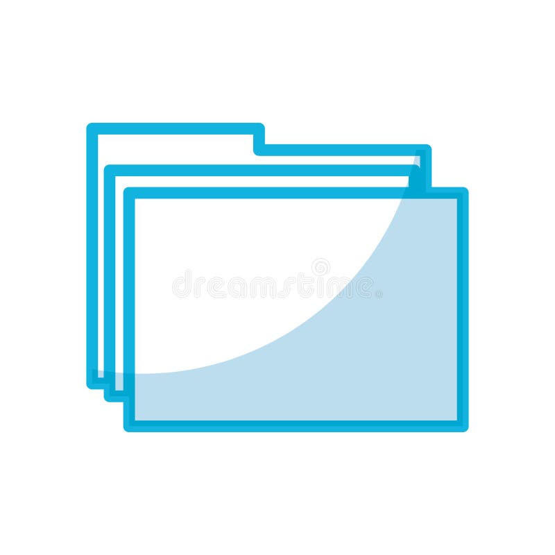 Shadow folder cartoon stock vector. Illustration of archive - 93593143