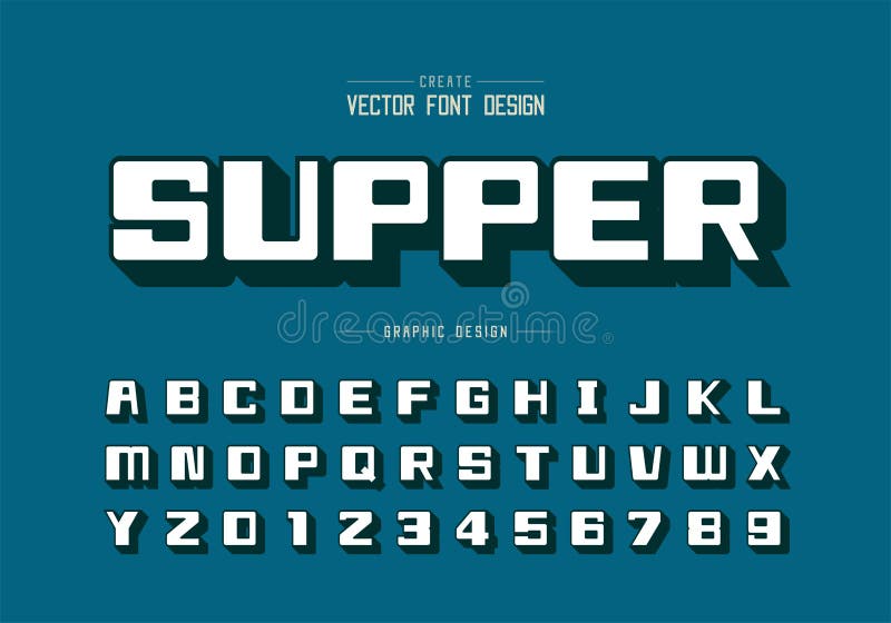 Bold Alphabet of Capital Latin Letters Sans Serif. Vector Set of ...