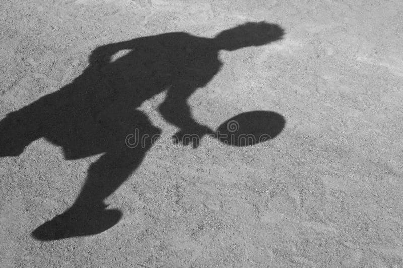 Shadow of a Football Player Stock Photo - Image of play, black: 29732192