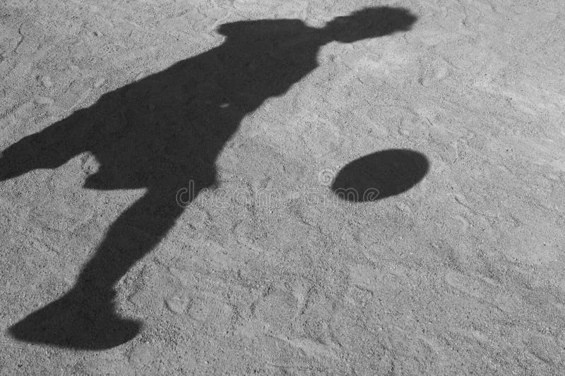 Shadow of a Football Player Stock Image - Image of beach, white: 29732223