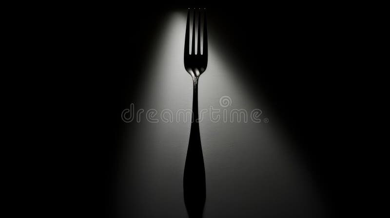 Shadow fork black stock illustration. Illustration of enhances - 389069636