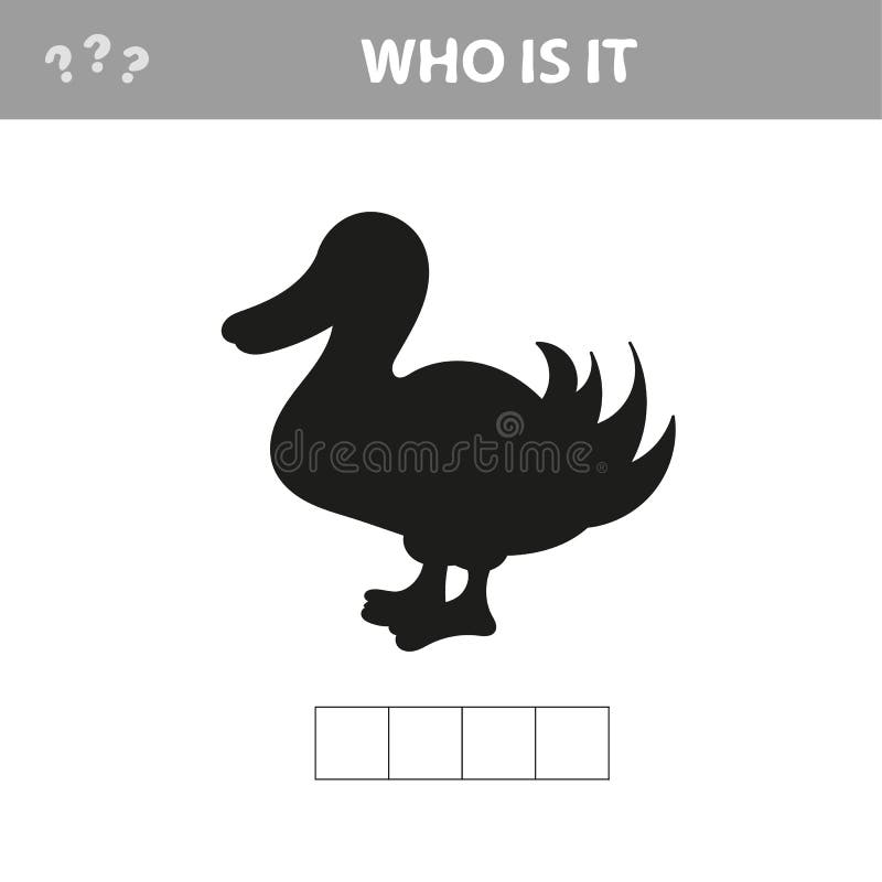 Shadow Educational Game for Children. Cartoon Chicken Dance Stock ...