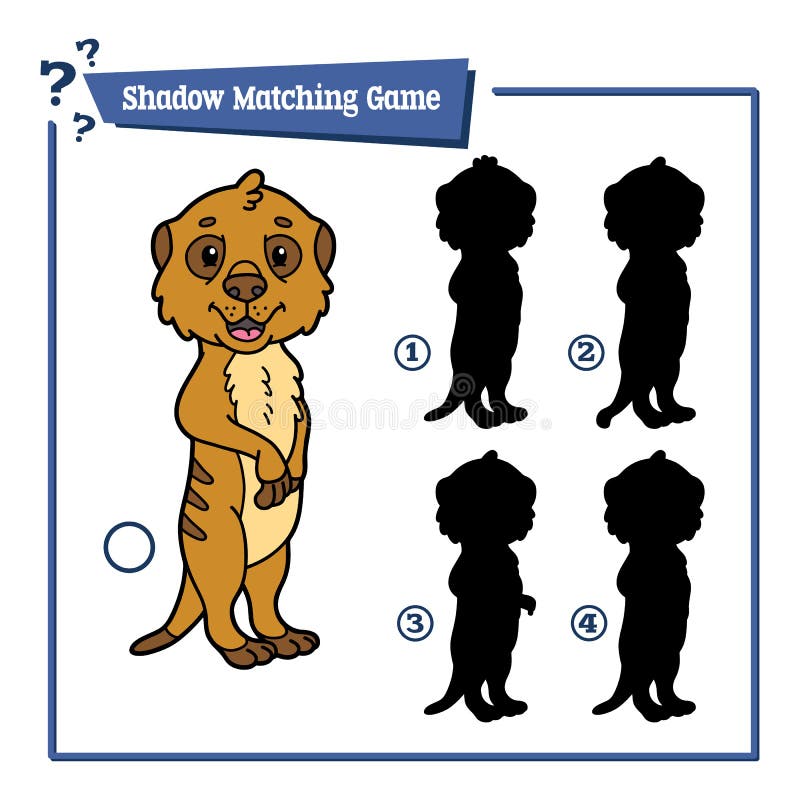 Shadow game. stock vector. Illustration of educational - 69984564