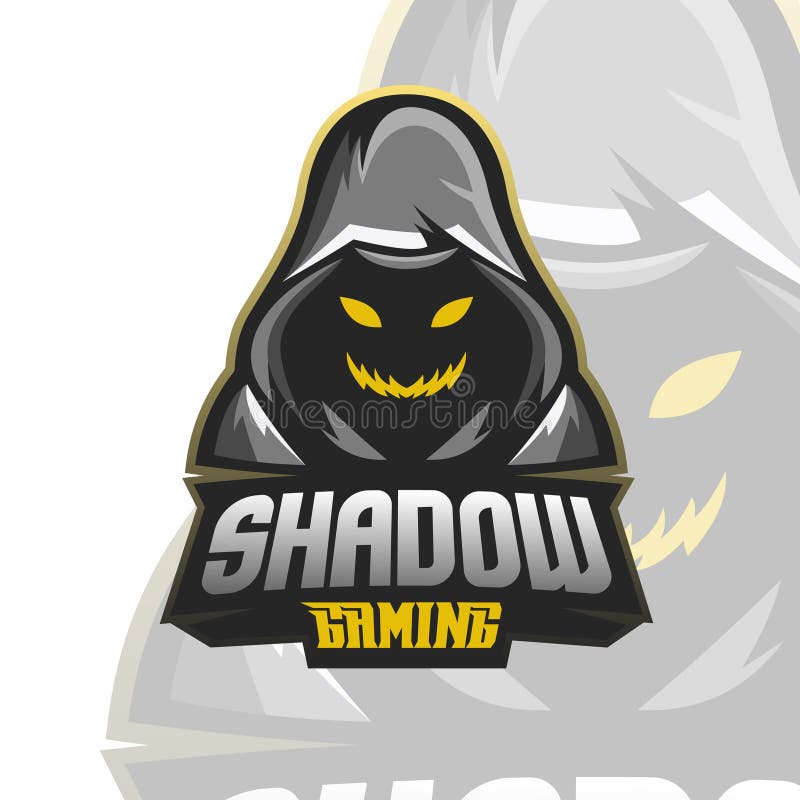 Shadow Ghost Logo Mascot Vector Illustration Template for Team Stock ...