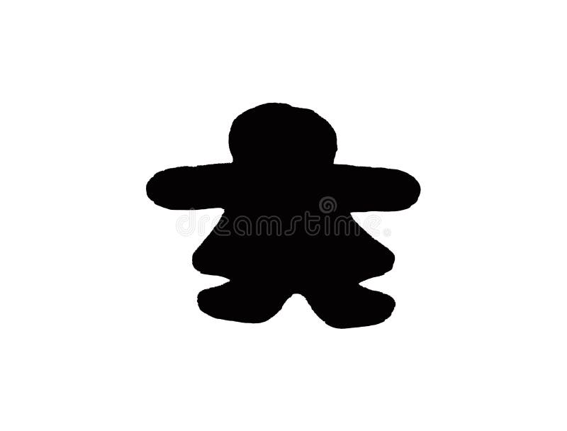 Shadow of a Gingerbread Man Stock Illustration - Illustration of outs ...