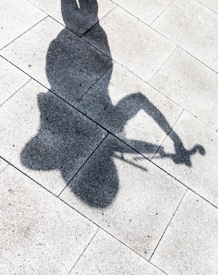 Shadow of a girl. stock photo. Image of girl, concrete - 29573412