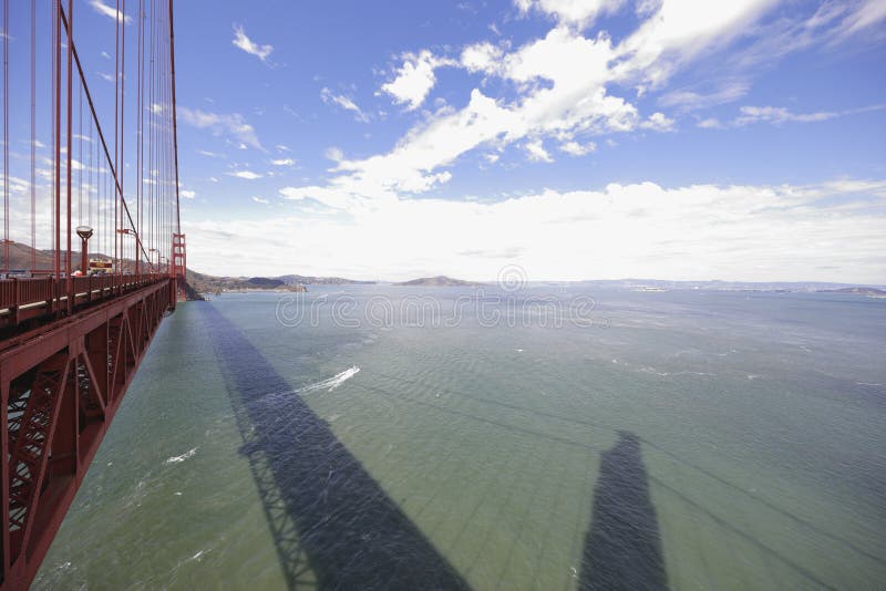 Shadow of the Golden Gate Bridge Stock Photo - Image of structure ...