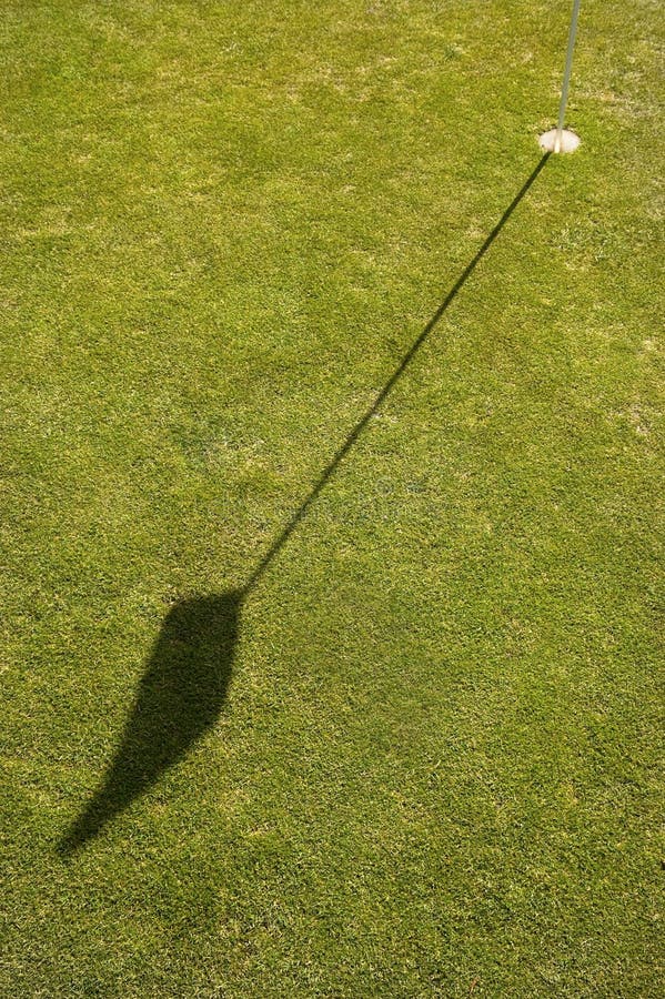 Shadow of a Golf Flag stock image. Image of recreation - 4798673