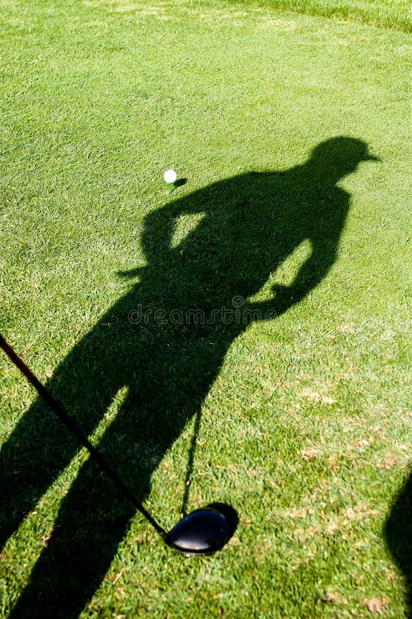 Shadow of a Golf Player on the Grass Stock Image - Image of sportsman ...