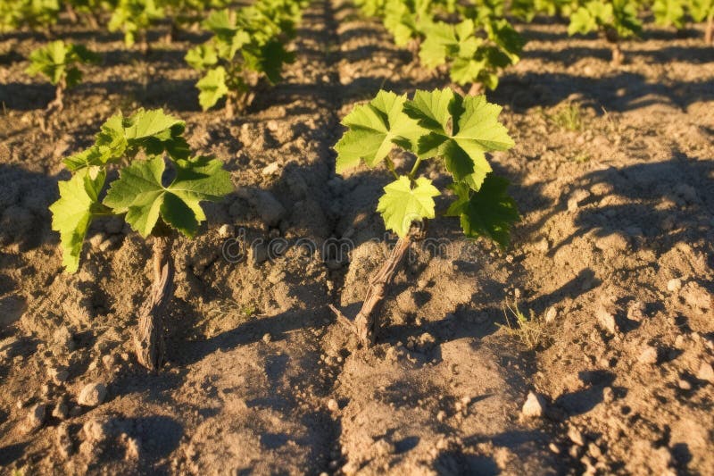 Shadow of Grapevines on Soil Stock Image - Image of vineyard, pattern ...
