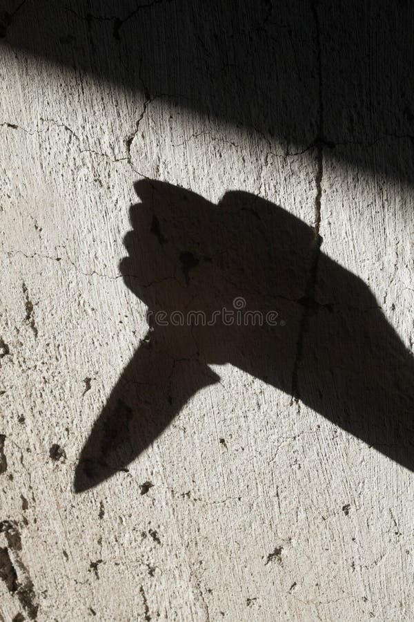 Shadow of the Hand Holding a Knife Stock Image - Image of manslaughter ...